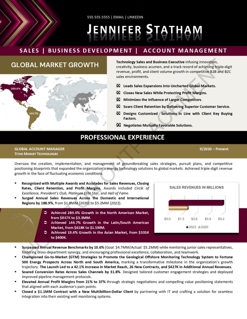 RESUME EXAMPLES - Houston Outplacement